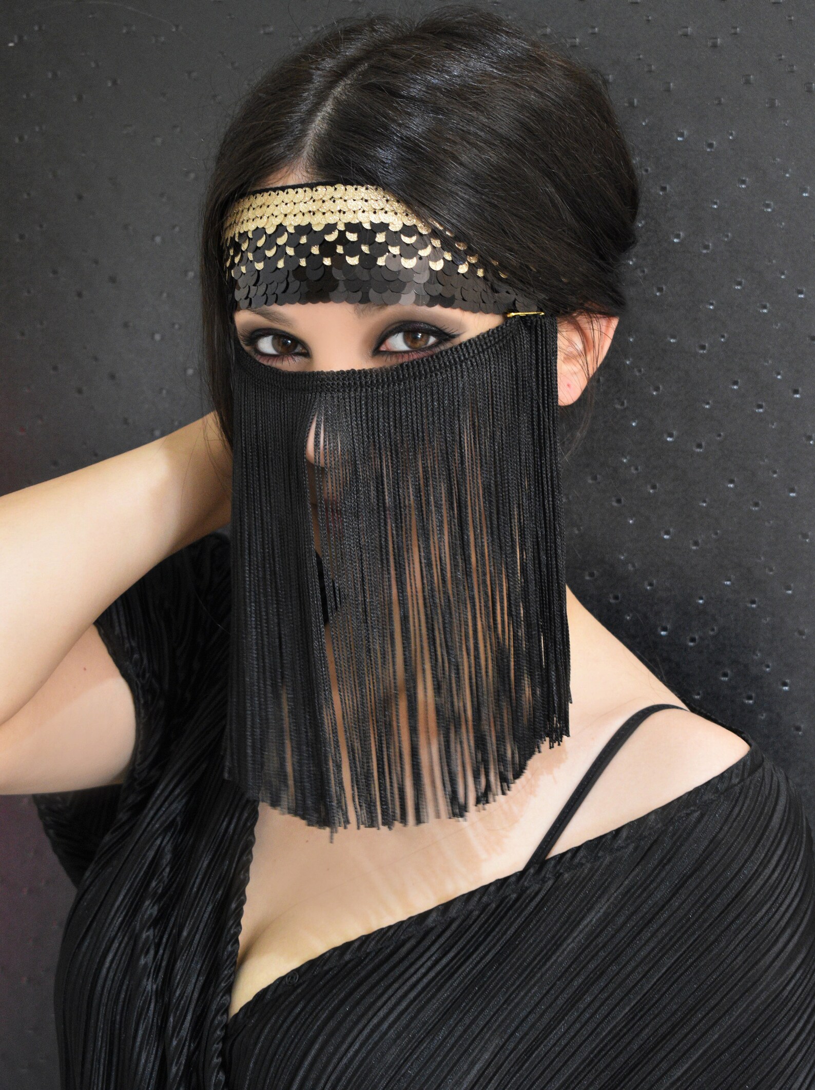 Belly Dance Mask/fringe Face Veil/sexy Mask/tassels Mask/see-through ...