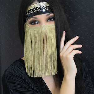 Belly Dance Mask/fringe Face Veil/sexy Mask/tassels Mask/see-through ...