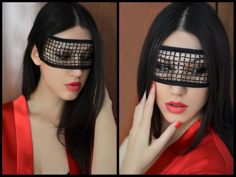 Sexy Mesh Blindfold Mask/ Erotic Sequin Eye Mask/ Kinky/ - Etsy