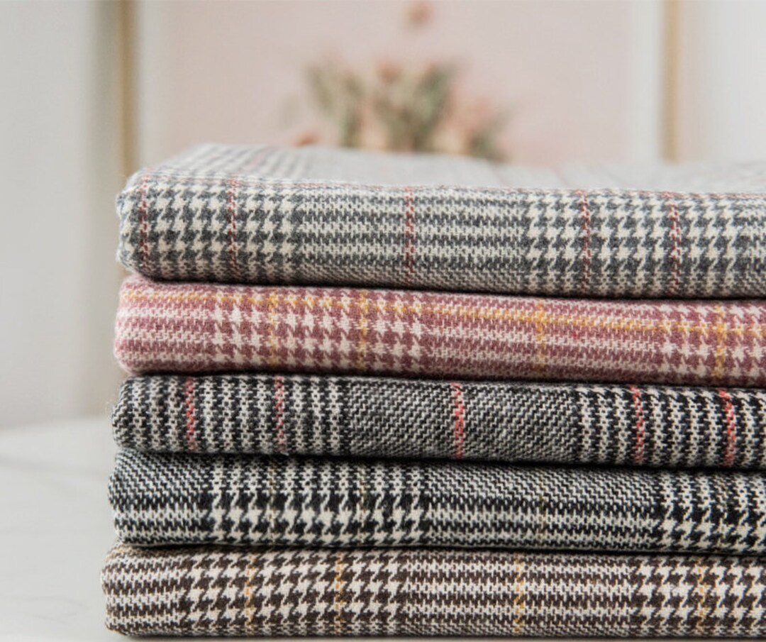 Plaid Woolen Fabric, Faux Wool Fabric, Coat Fabric, Autumn Winter ...