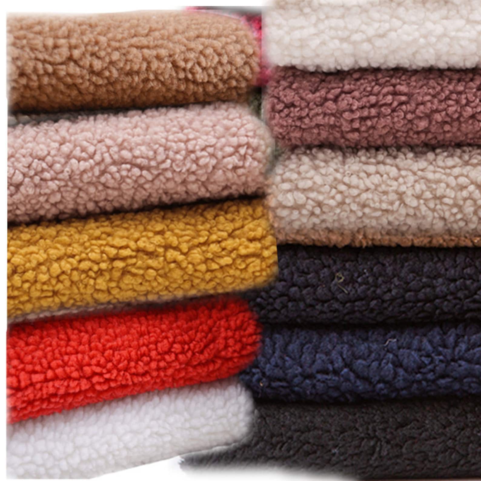Thick Lamb Wool Fabric, Warm Lamb Velvet Fabric, Lamb Faux Fur, Plush ...