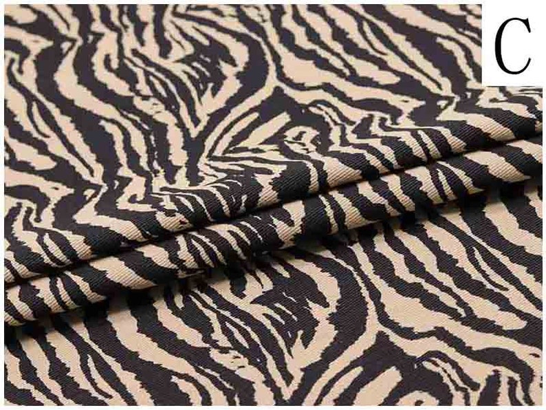 Tiger Stripe Printed Denim Fabric, Vintage Denim, Cotton Denim, Jean ...