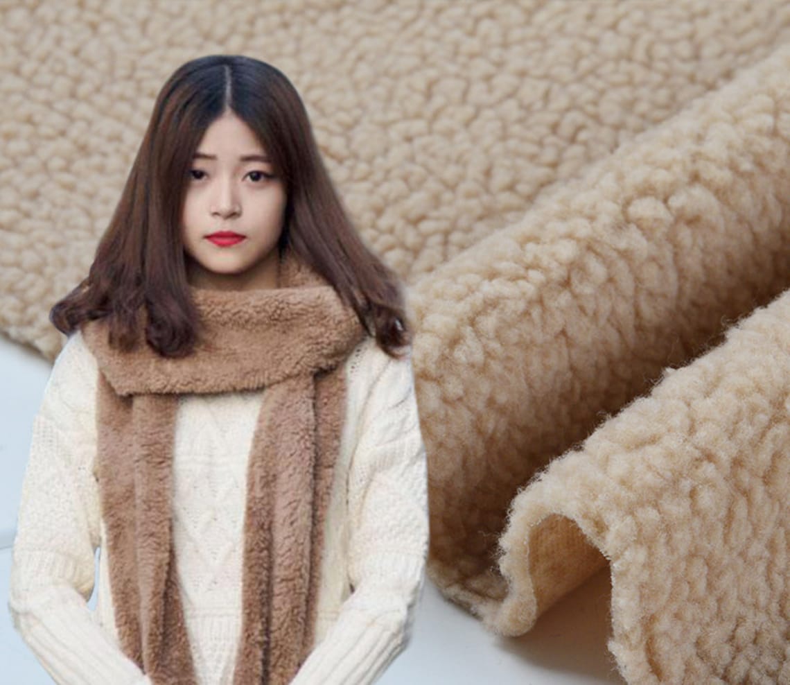 Thick Lamb Wool Fabric Warm Lamb Velvet Fabric Lamb Faux | Etsy UK