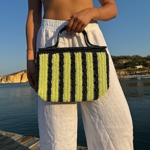 Handmade Crochet Bag, Women Night Out Bag, Crochet Bag Raffia, Crochet ...