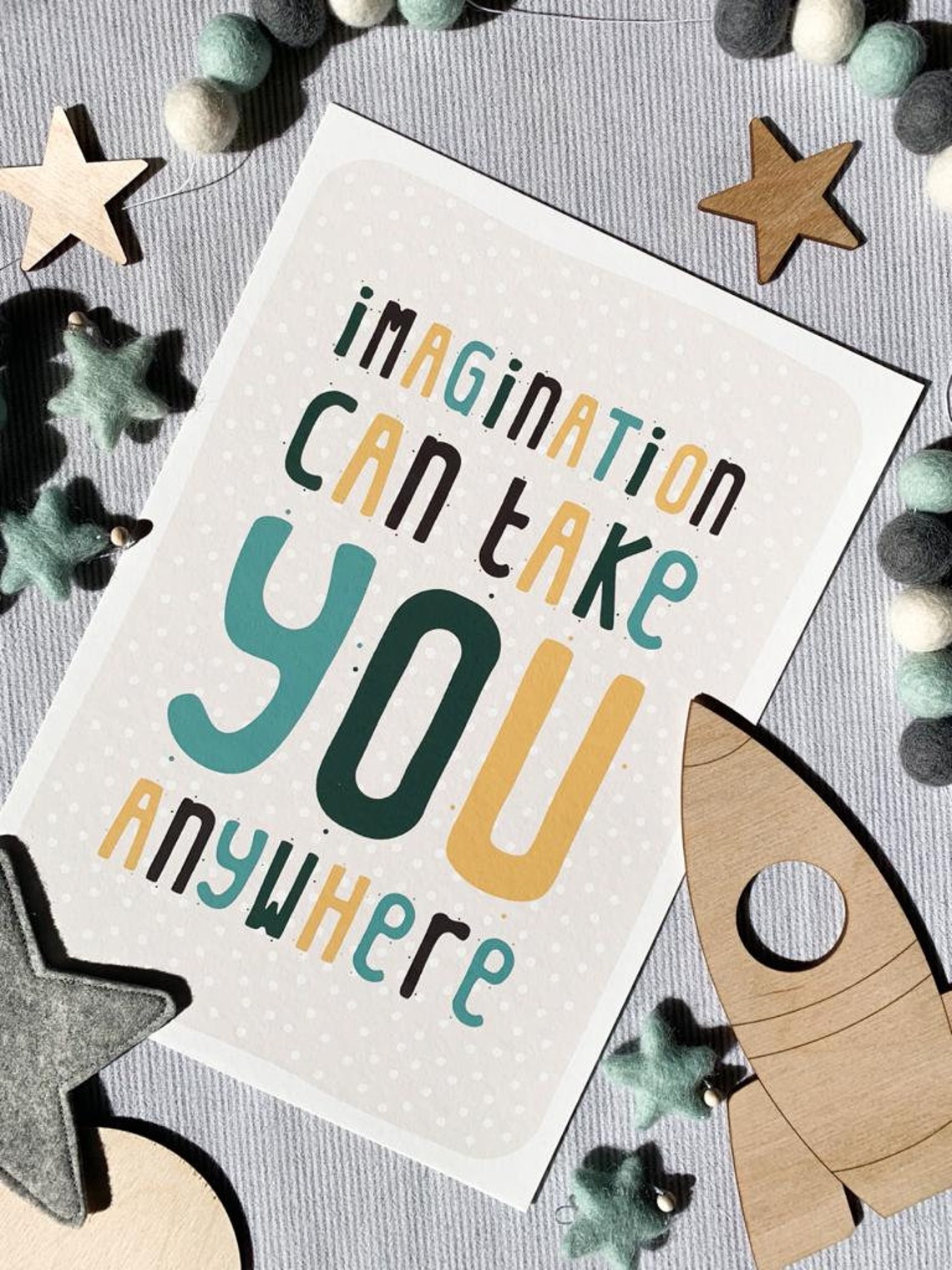 Imagination can take you Anywhere Imagination Print A3/A4 | Etsy