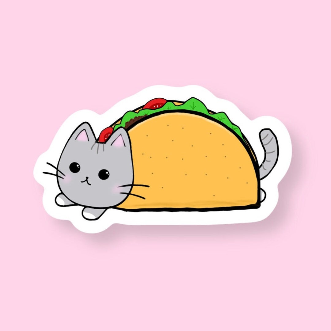 Taco Cat Sticker, Tacocat Sticker, Wall Decal, Vinyl Stickers for ...