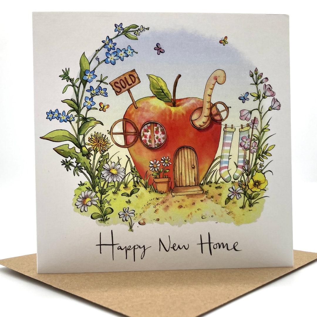 New Home Card - Worms New Home - Etsy
