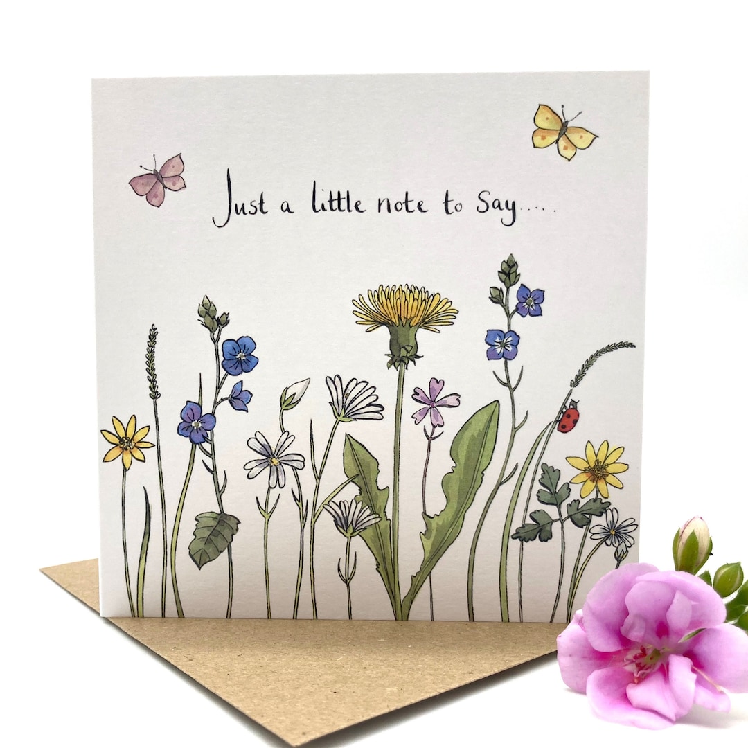 Wild Flower Note Card - Etsy