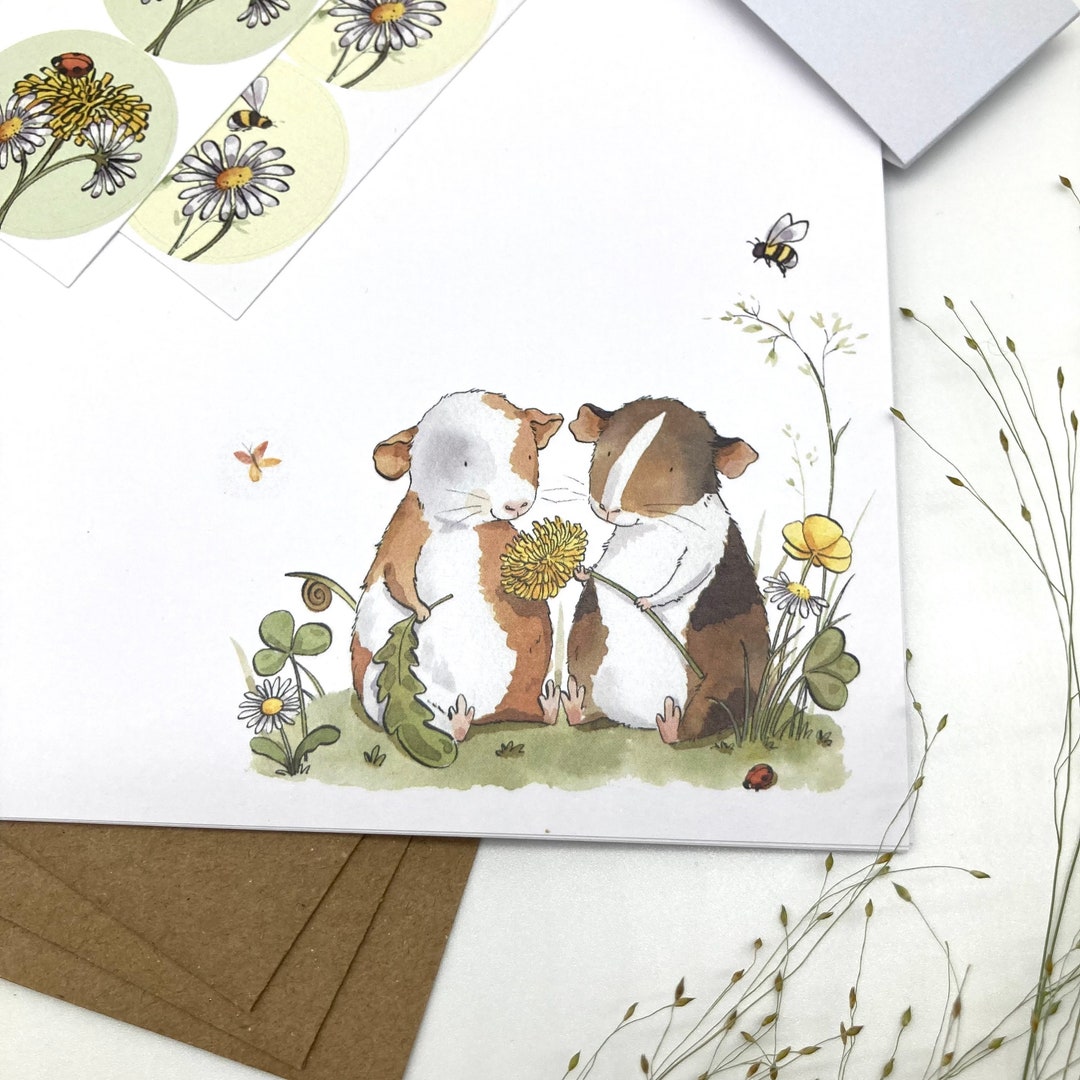 Writing Set - Guinea Pig Friends - Etsy UK