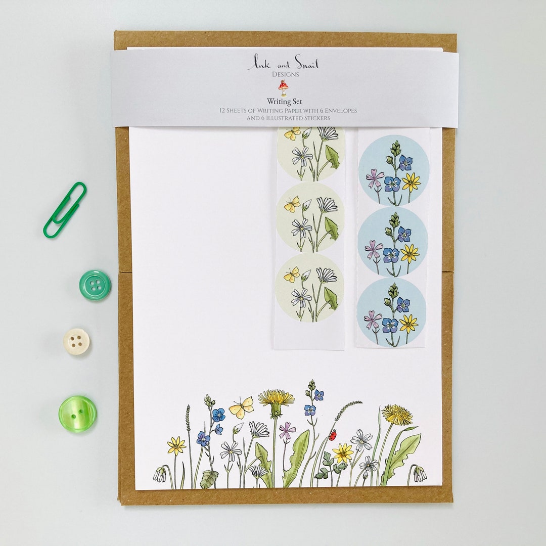 Writing Set - Wild Flowers - Etsy