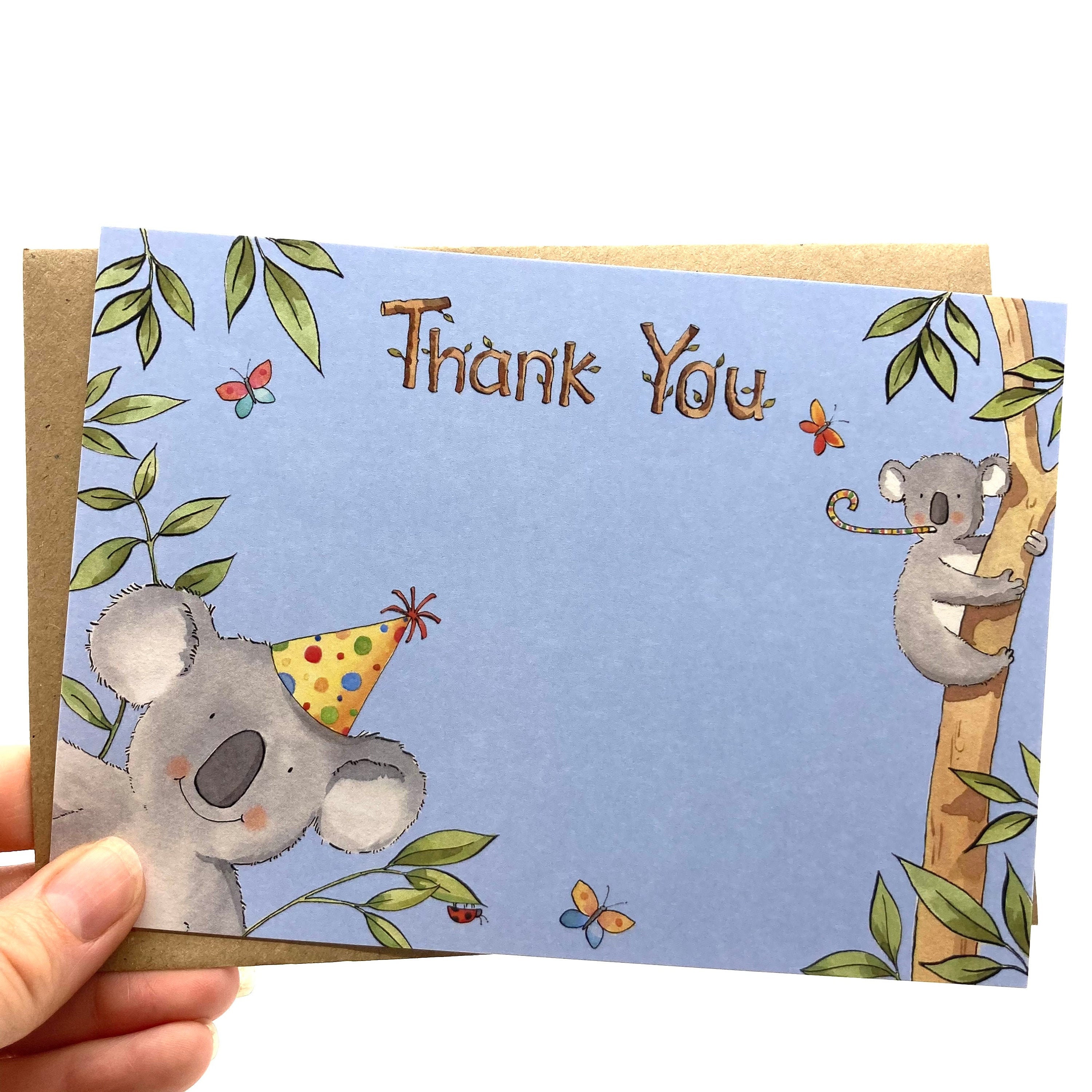 Koala Thank You Pack of 10 - Etsy UK