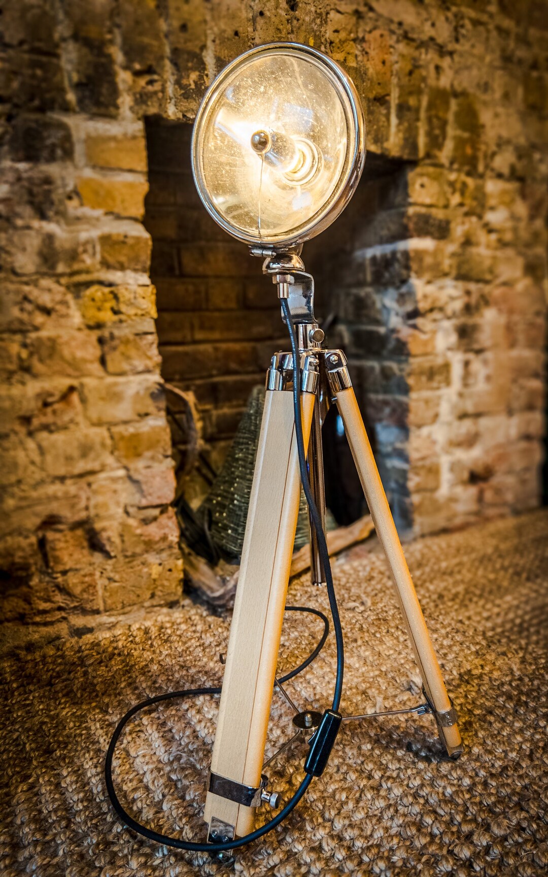 1950s Lucas Slr700s Car Spotlight Repurposed Into a Stylish Floor Lamp ...