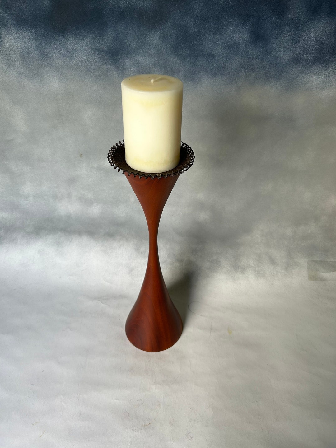 Wood Candle Stand Beautiful Classic Handmade - Etsy