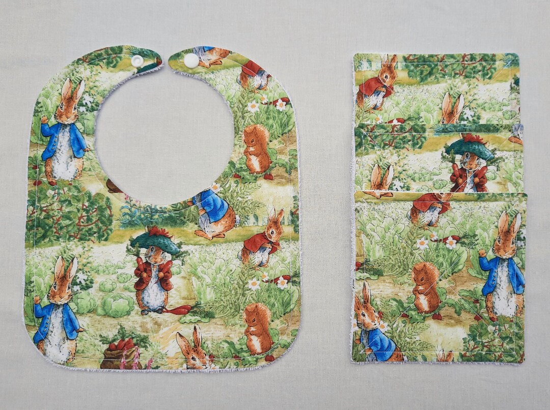 Peter Rabbit in the Garden Baby Bib and Face Cloth Set, Beatrix Potter ...
