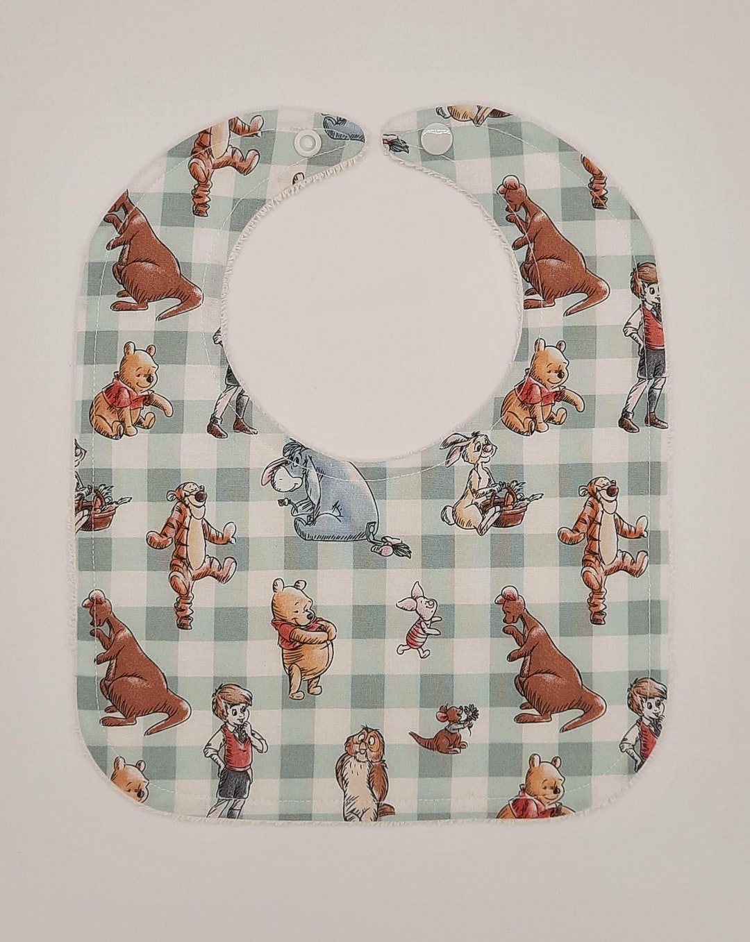 Pooh Bear and Friends Baby Bib: Handmade Cotton Terrycloth Infant Bib ...
