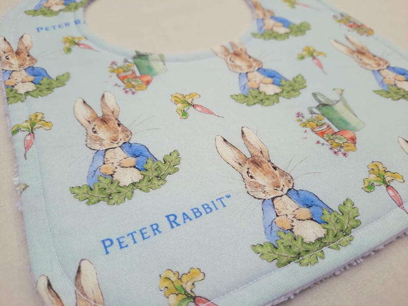 Peter Rabbit and Carrots Bib and Face Cloth Set, Beatrix Potter ...