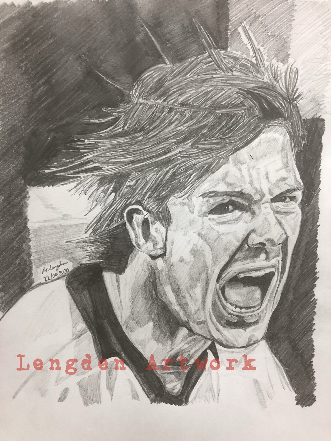 David Beckham Pencil Sketch Print - Etsy