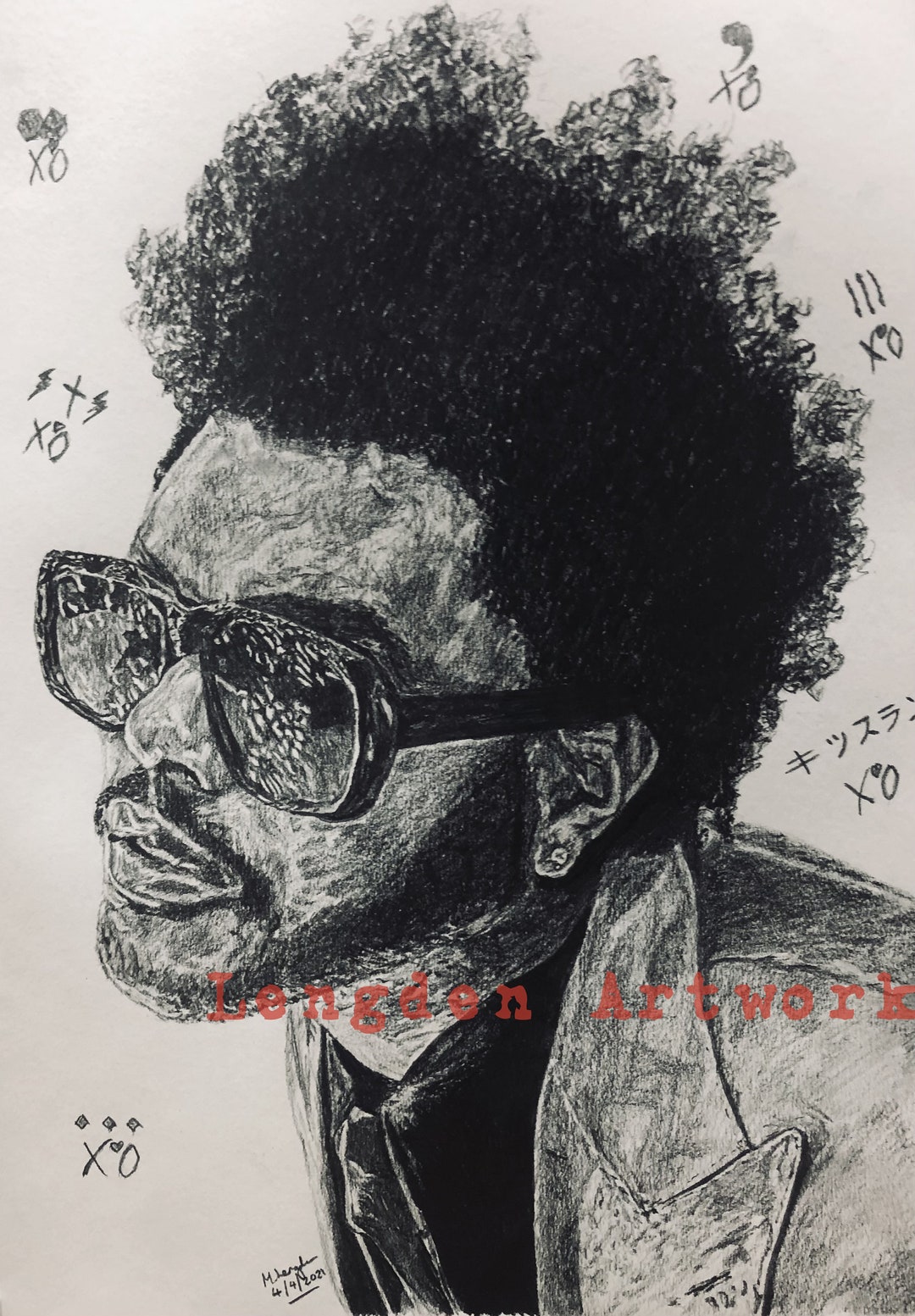 The Weeknd Pencil Print - Etsy