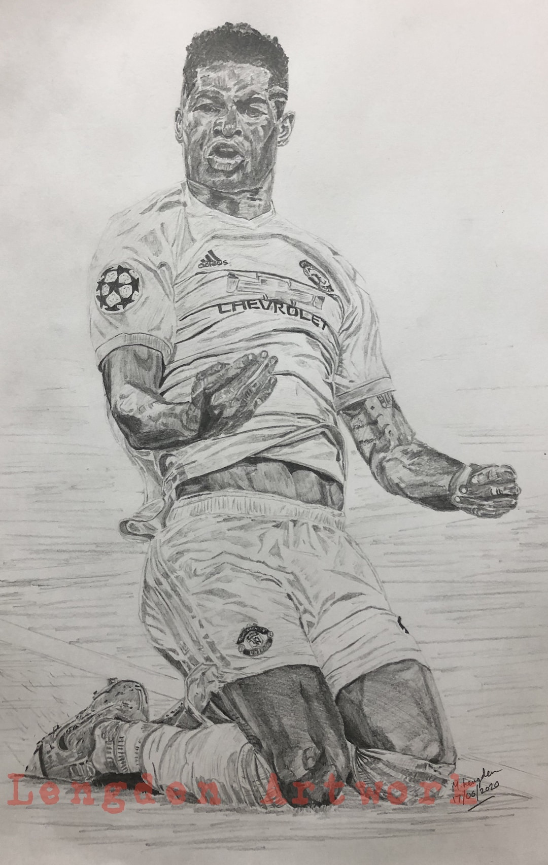Marcus Rashford Pencil Sketch Print - Etsy Israel