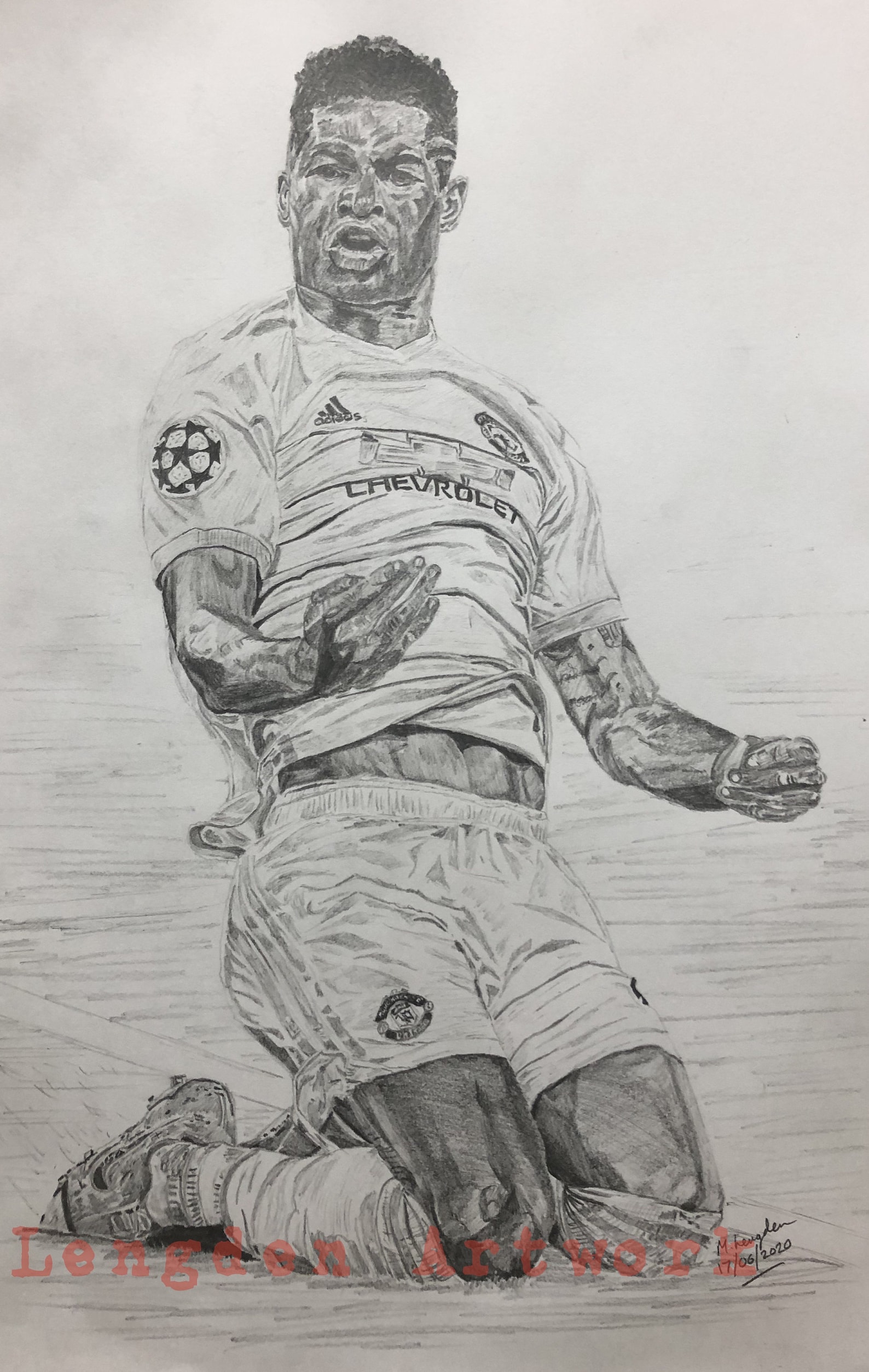 Marcus Rashford Pencil Sketch Print - Etsy UK
