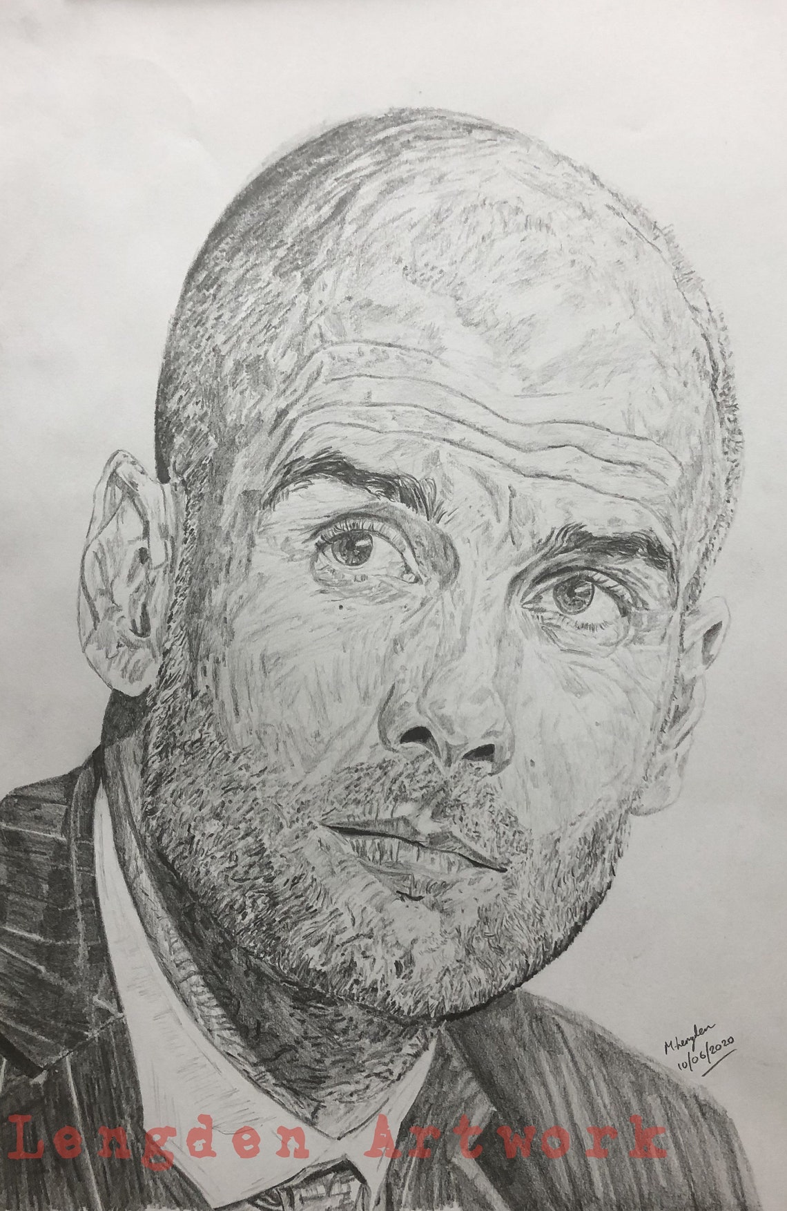 Pep Guardiola Lápiz Sketch Impresión - Etsy España