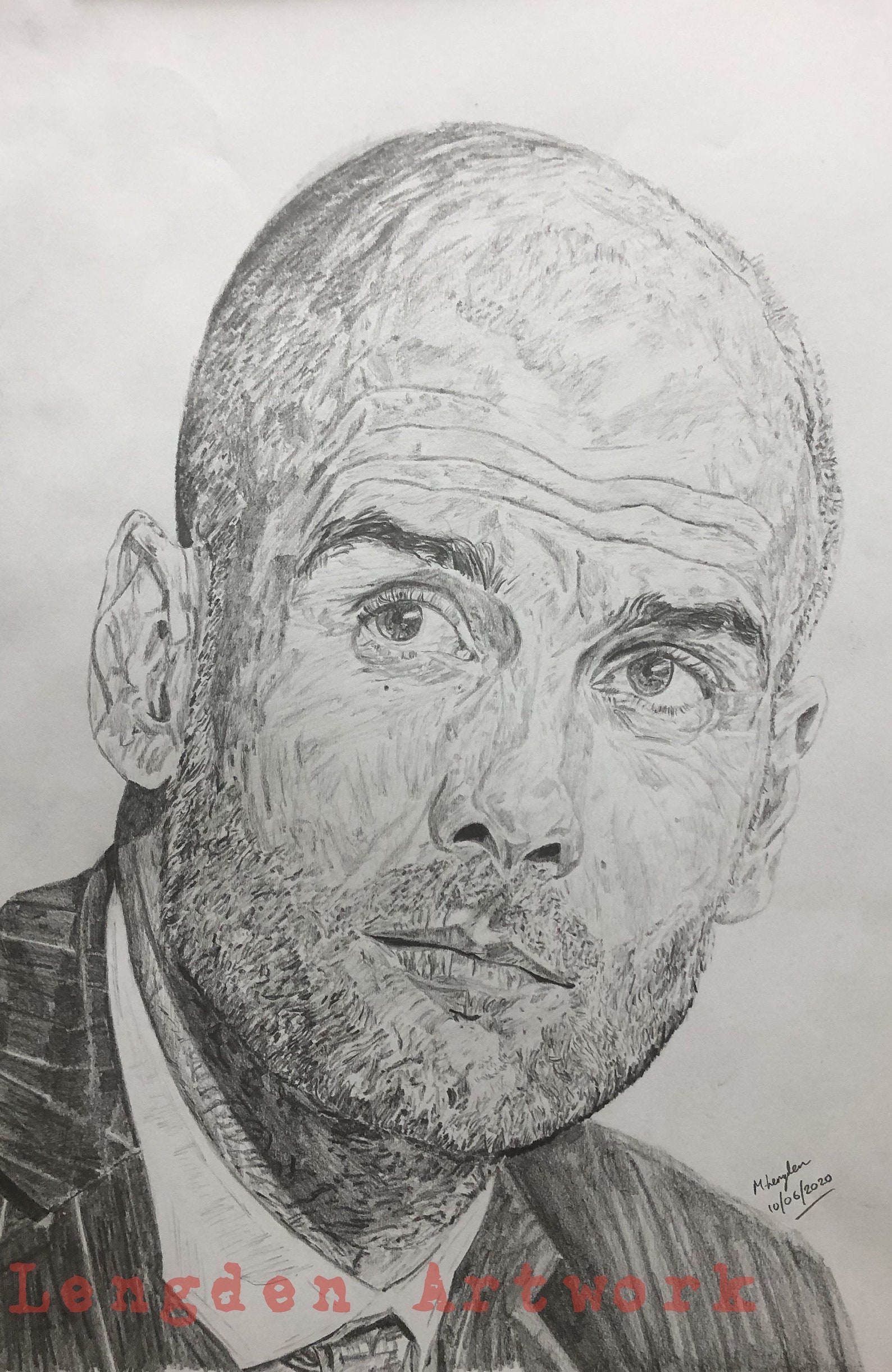 Pep Guardiola Lápiz Sketch Impresión - Etsy España