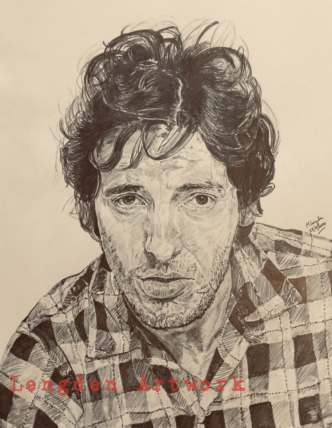 Bruce Springsteen Pencil Print - Etsy