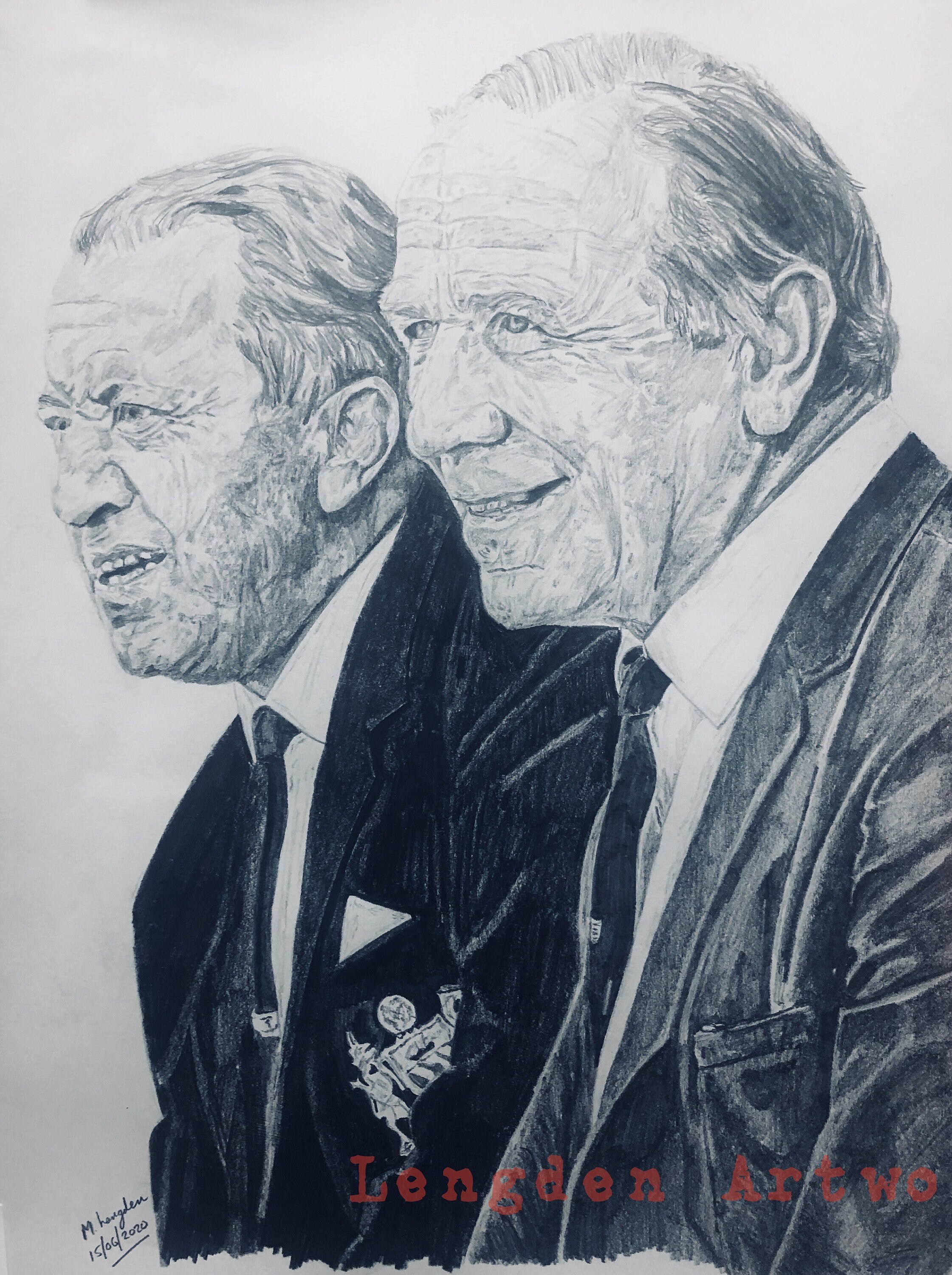 Sir Matt Busby & 'sir' Jimmy Murphy Pencil Sketch Print - Etsy