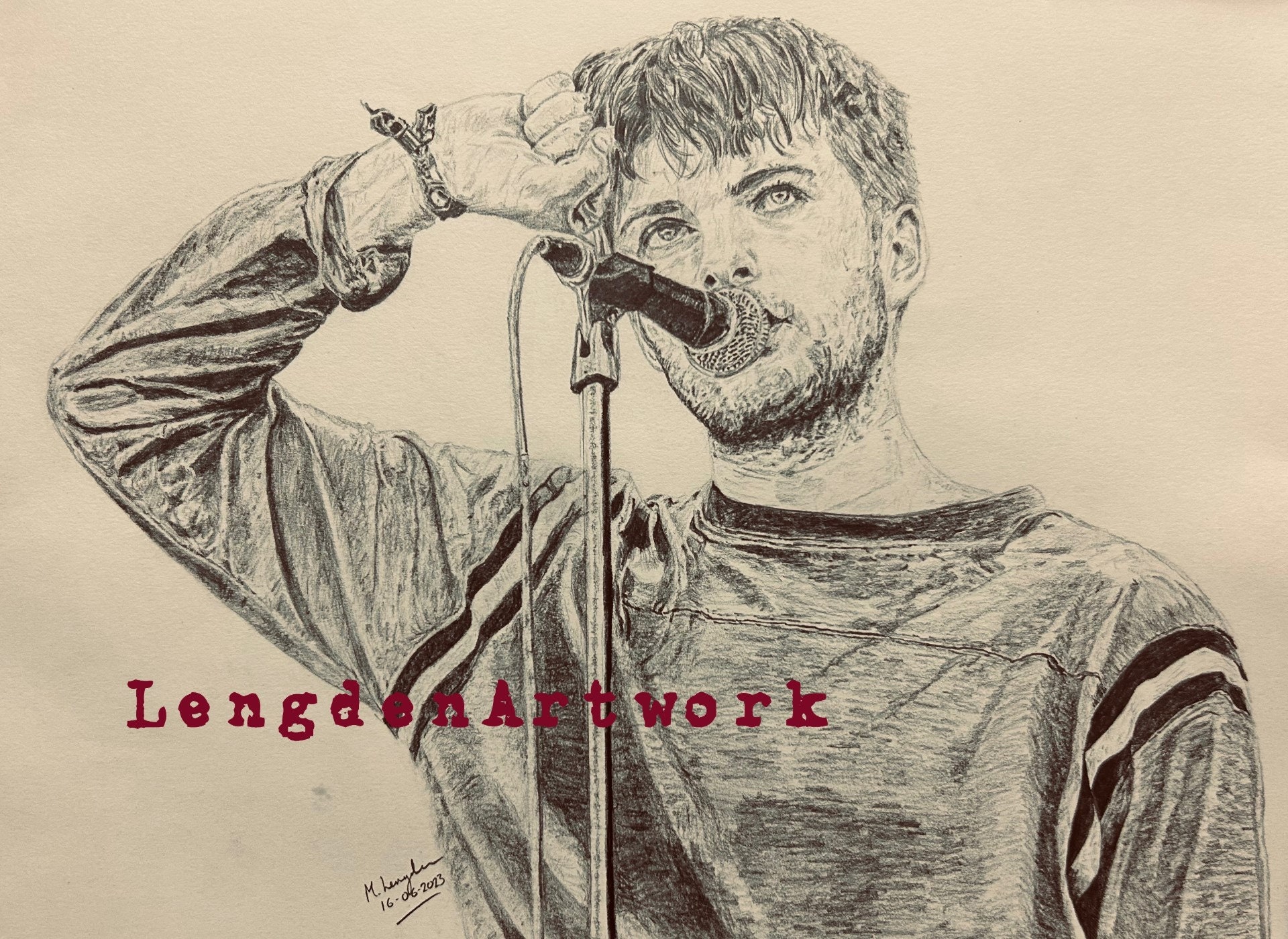 Fontaines DC Grian Chatten Pencil Sketch - Etsy