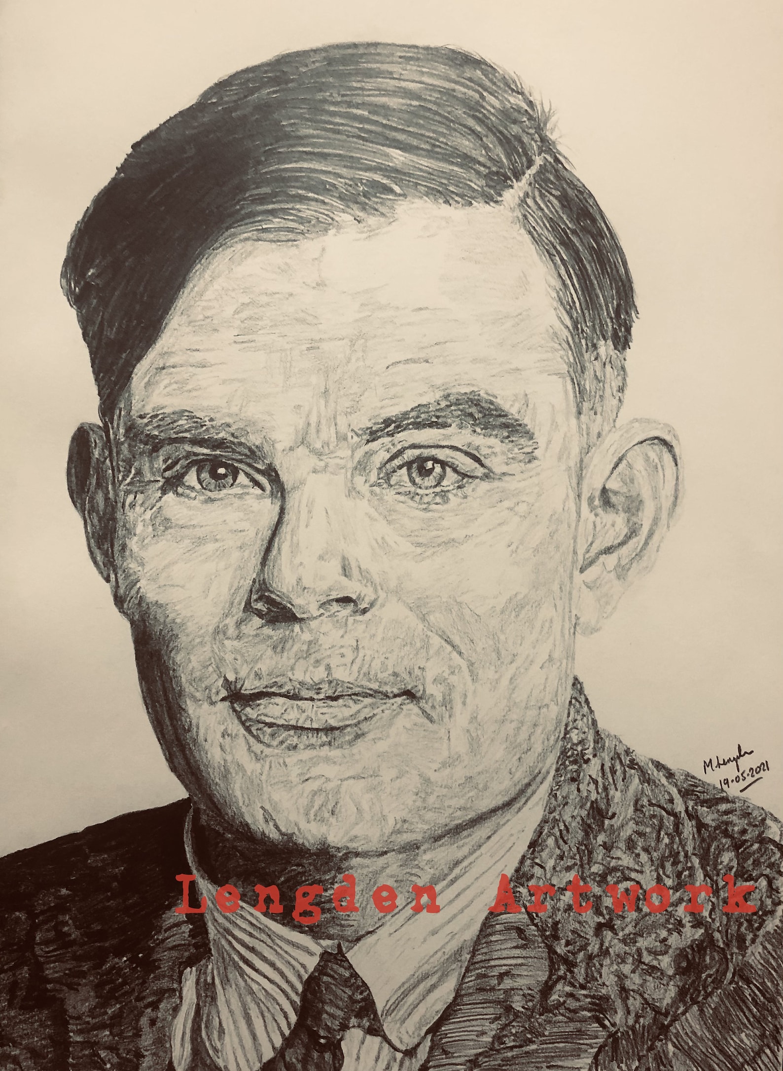 Alan Turing Pencil Sketch Print - Etsy