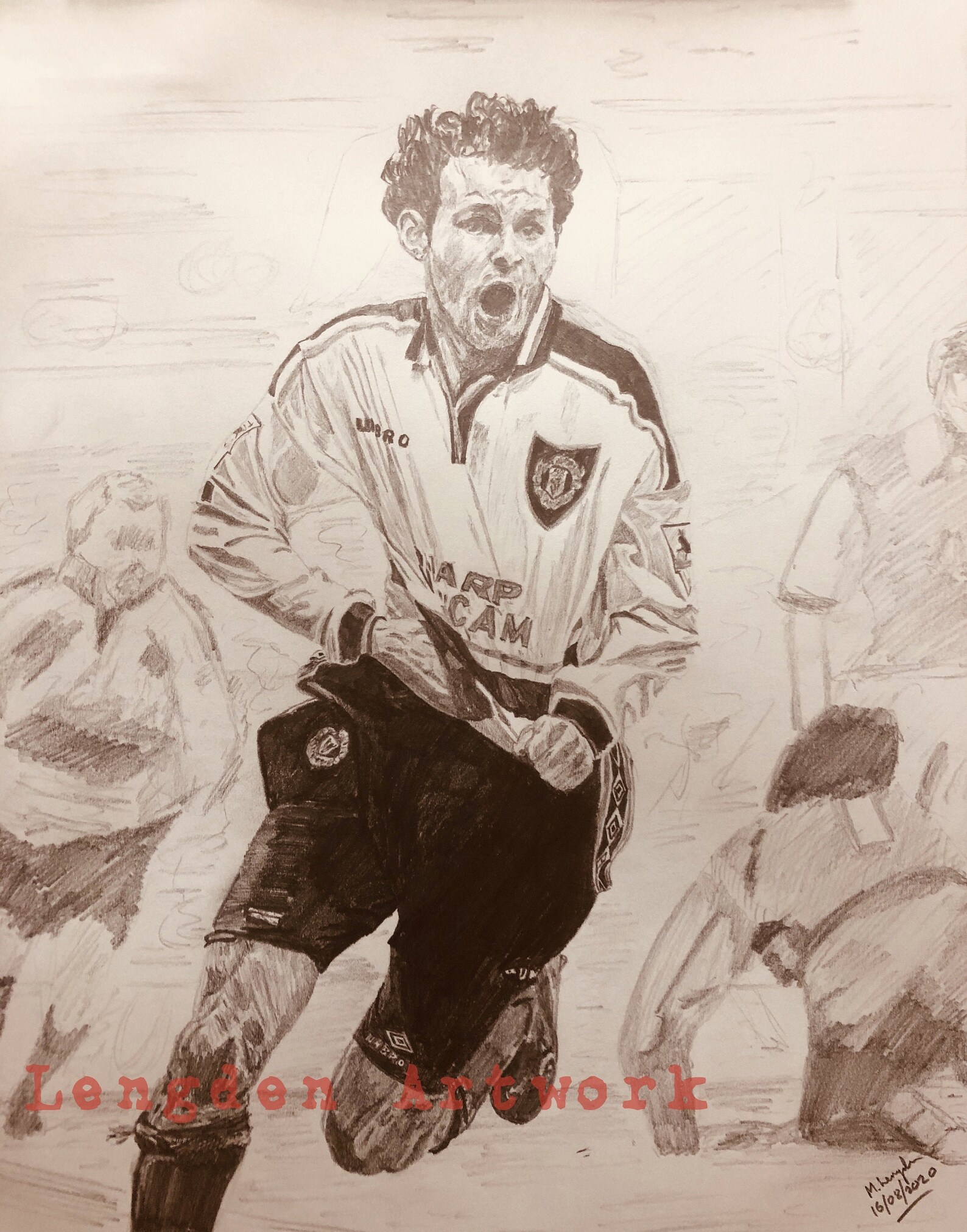 Ryan Giggs 1999 FA Cup Semi Final Goal Pencil Sketch Print - Etsy