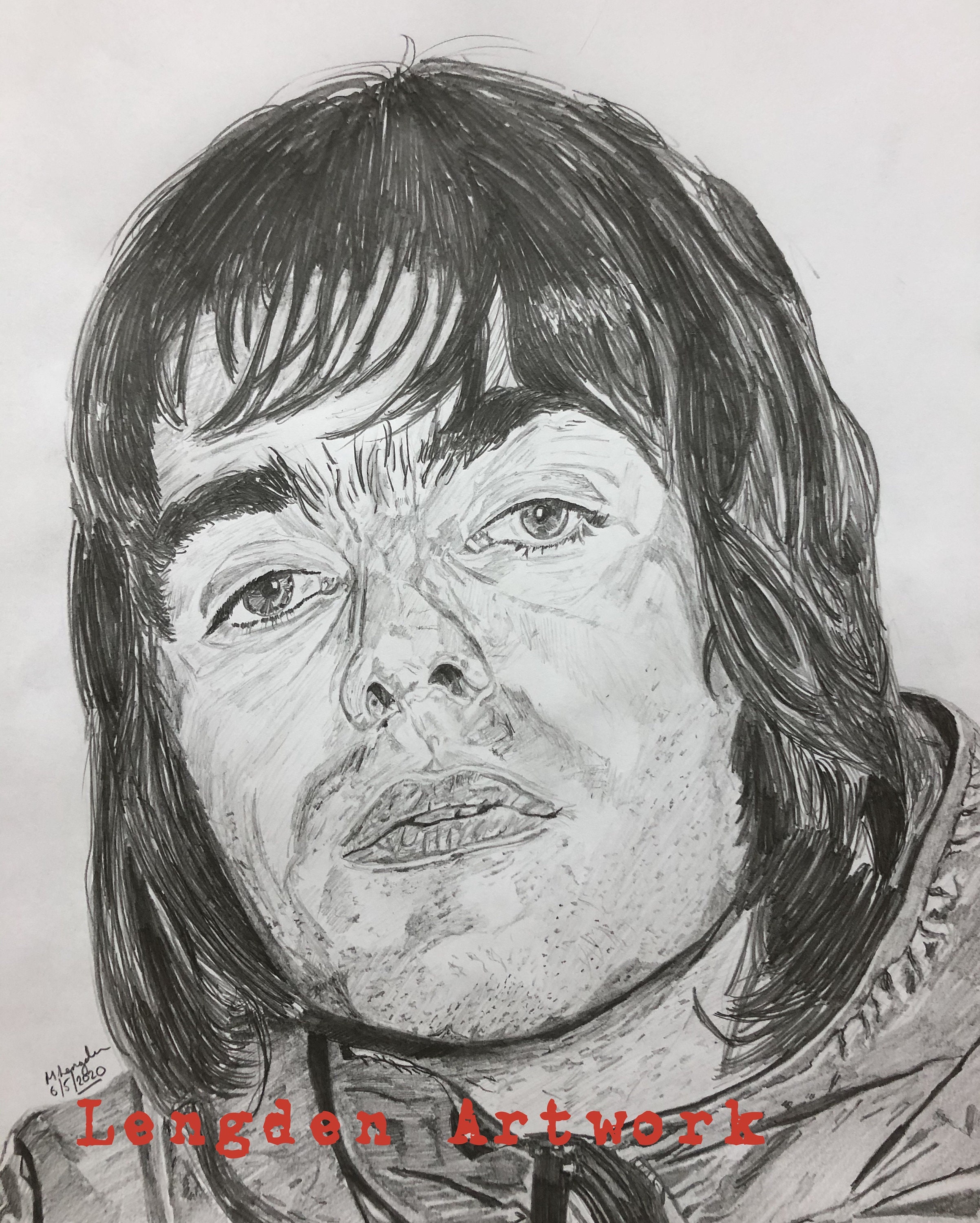 Liam Gallagher Pencil Sketch Print - Etsy