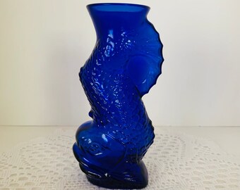 Blue Fish Vase - Etsy