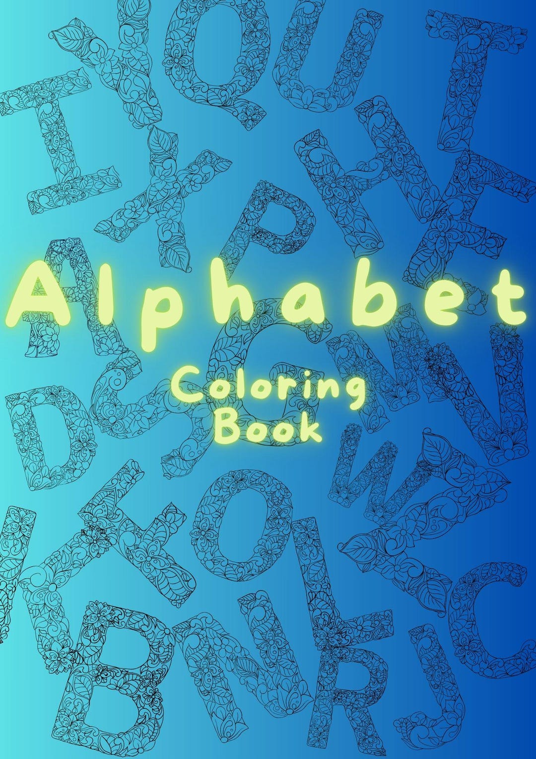 Alphabet Digital Coloring Book Instant Download 26 Pages PDF Format ...