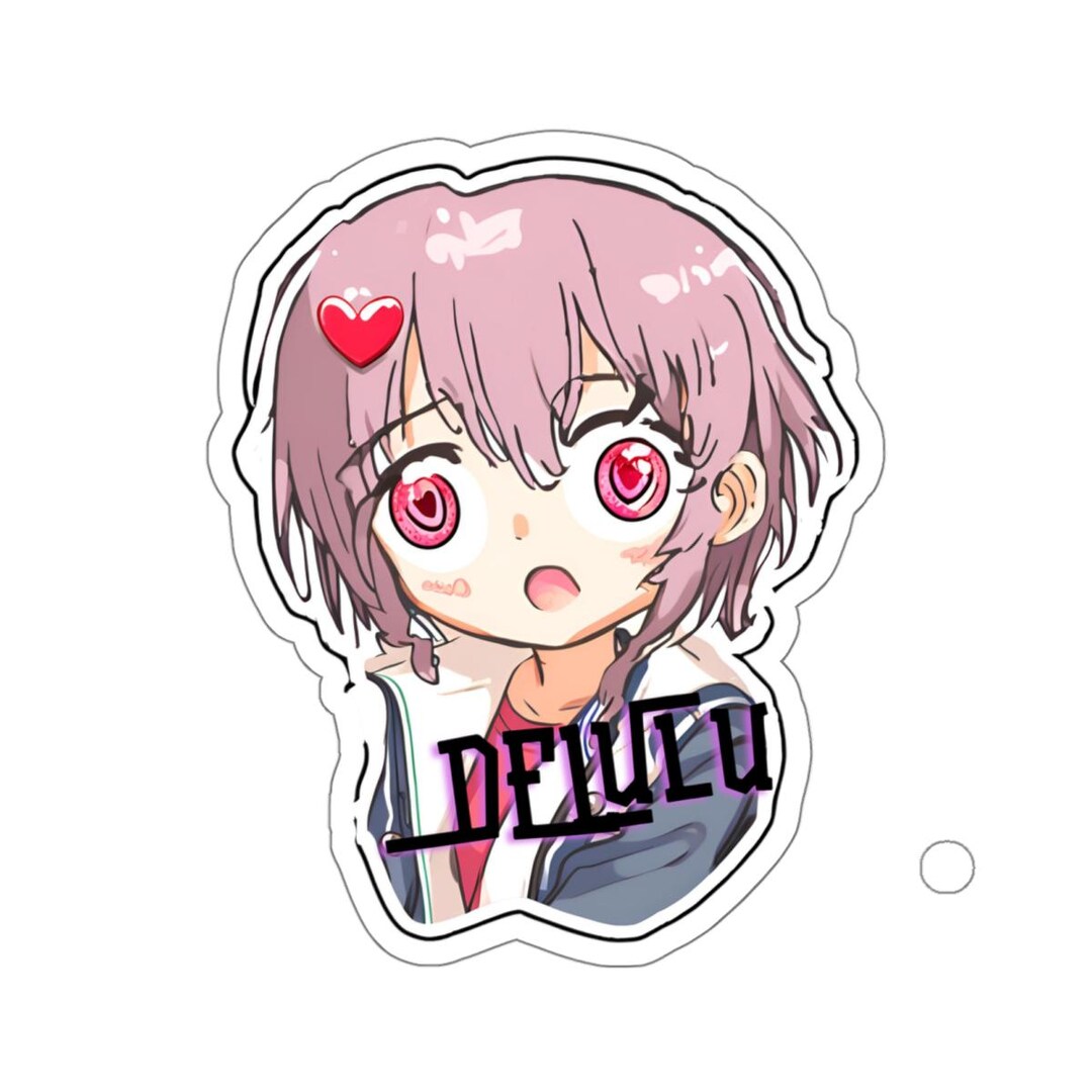 Anime Heart Eye Kiss-cut Stickers, Delulu Anime Sticker, Goggly Eye ...