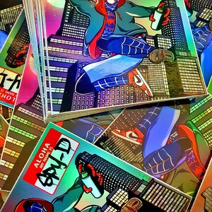 Spider Man / Miles Morales Graffiti - Street Art Holographic Sticker - Etsy
