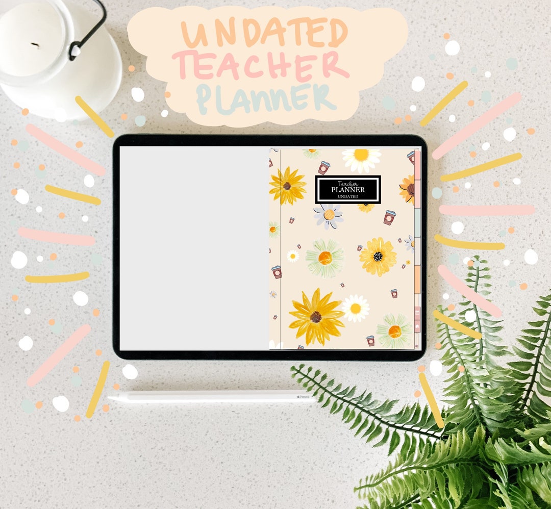 UNDATED Digital TEACHER PLANNER - Etsy