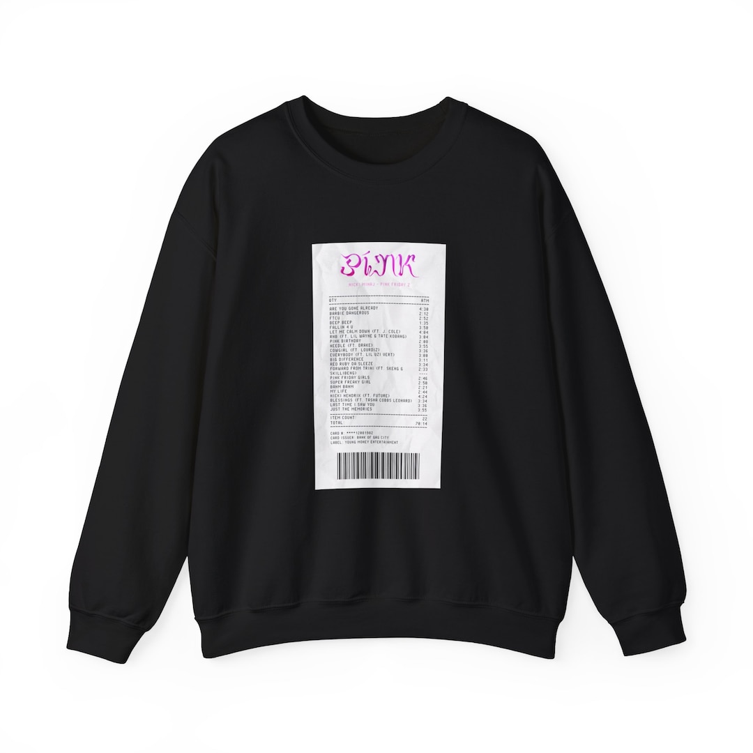 Nicki Minaj Pink Friday 2 Album Tracklist Receipt Sweatshirt - Etsy