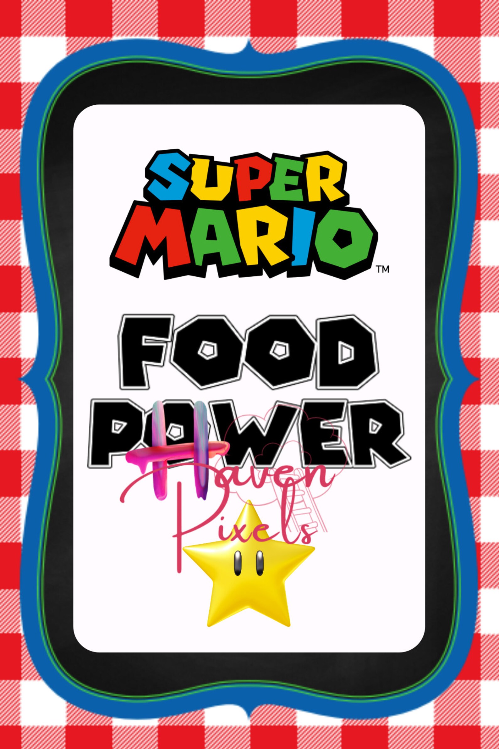 Super Mario Party Food & Treat Signs - Etsy