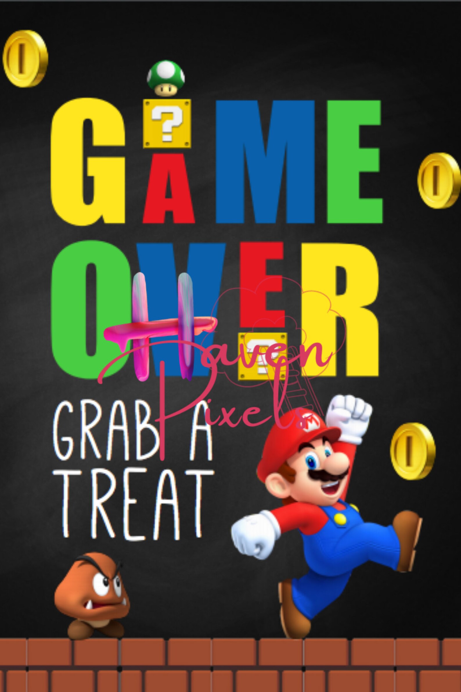 Super Mario Party Food & Treat Signs - Etsy