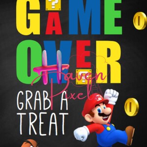Super Mario Party Food & Treat Signs - Etsy