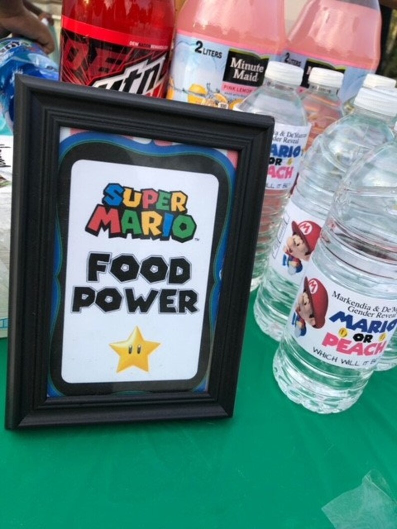Super Mario Party Food & Treat Signs - Etsy