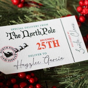 6 PACK North Pole Gift Tag, Christmas Gift Tag for Kids, Personalized ...