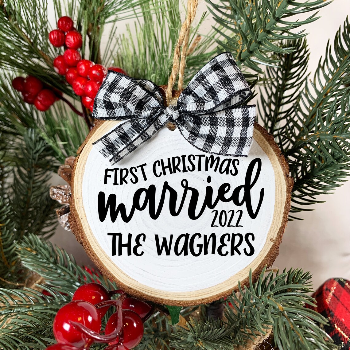 First Christmas Married Ornament Married Ornament Newly Wed - Etsy