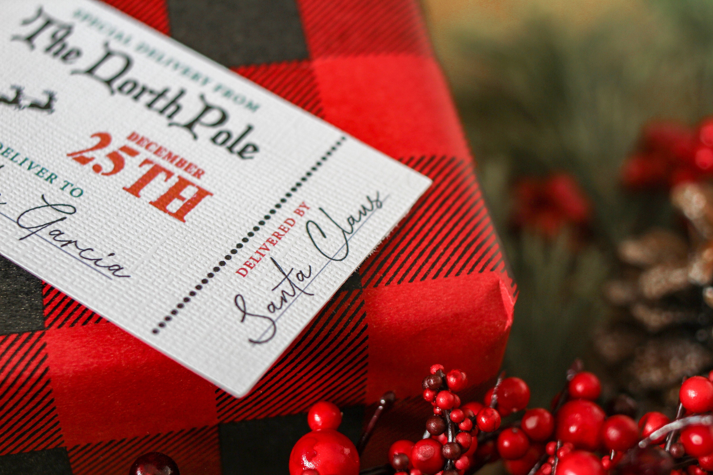 6 PACK North Pole Gift Tag, Christmas Gift Tag for Kids, Personalized ...