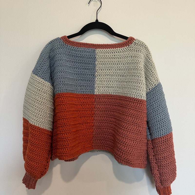 Color Block Sweater - Etsy