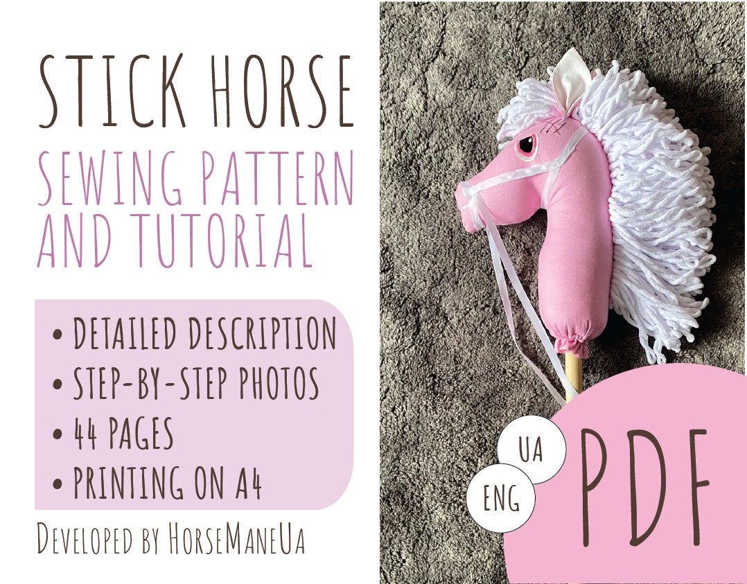 Sewing Pattern Hobby Horse Digital PDF in ENG and UA Pdf - Etsy