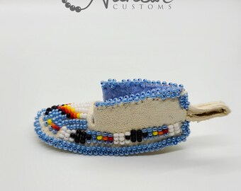 Handmade Native American Beaded Mini Moccasin Key Chain - Etsy