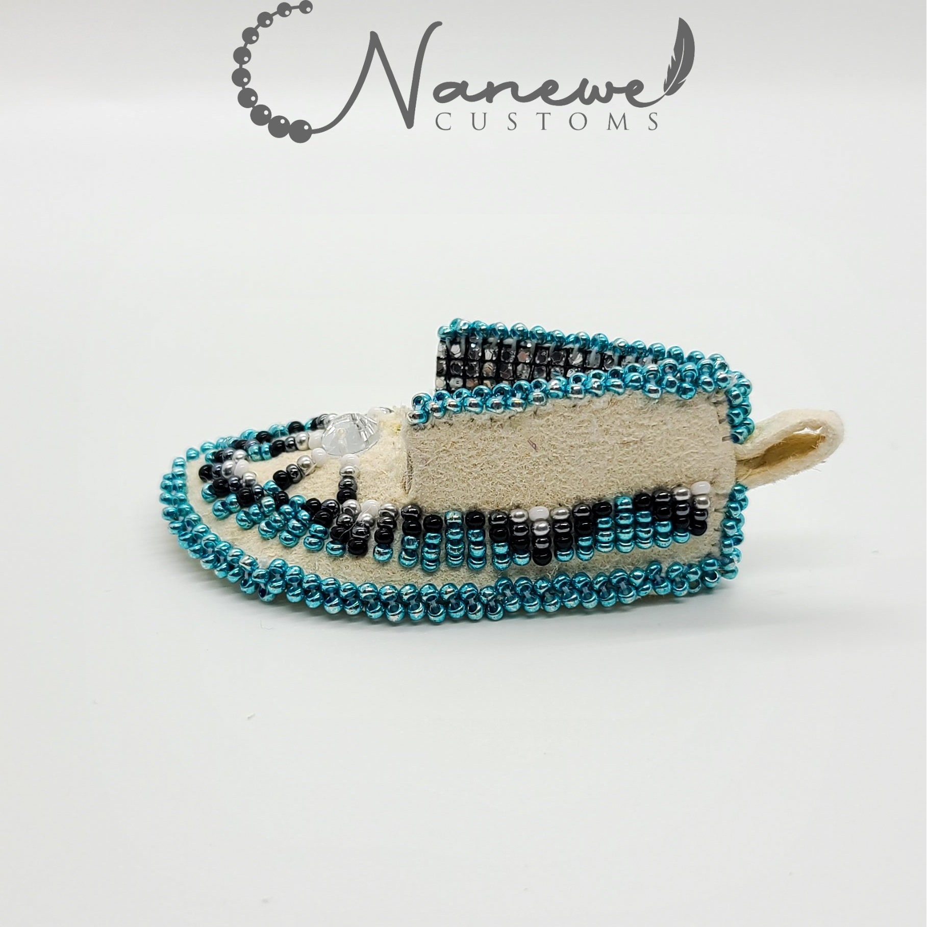 Handmade Native American Beaded Mini Moccasin Key Chain - Shoshone ...