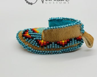 Handmade Native American Beaded Mini Moccasin Key Chain | Etsy